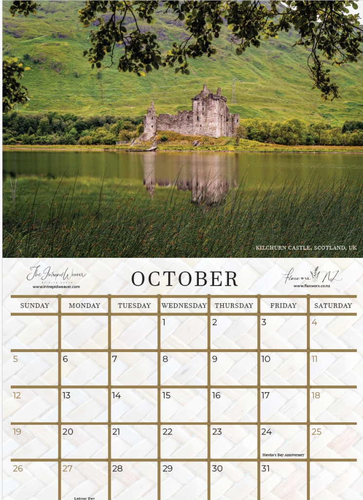 SOLD OUT – Intrepid Weaver Travel Calendar- 2025 – Flaxworx NZ